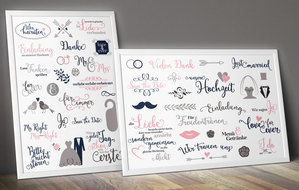 Plotterdatei "Hochzeit 2016" - kleine göhr.e design