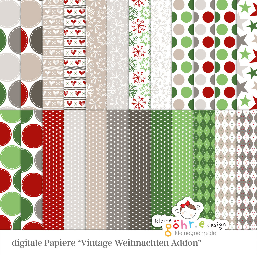 Plotterdatei "Vintage Weihnachten" - kleine göhr.e design