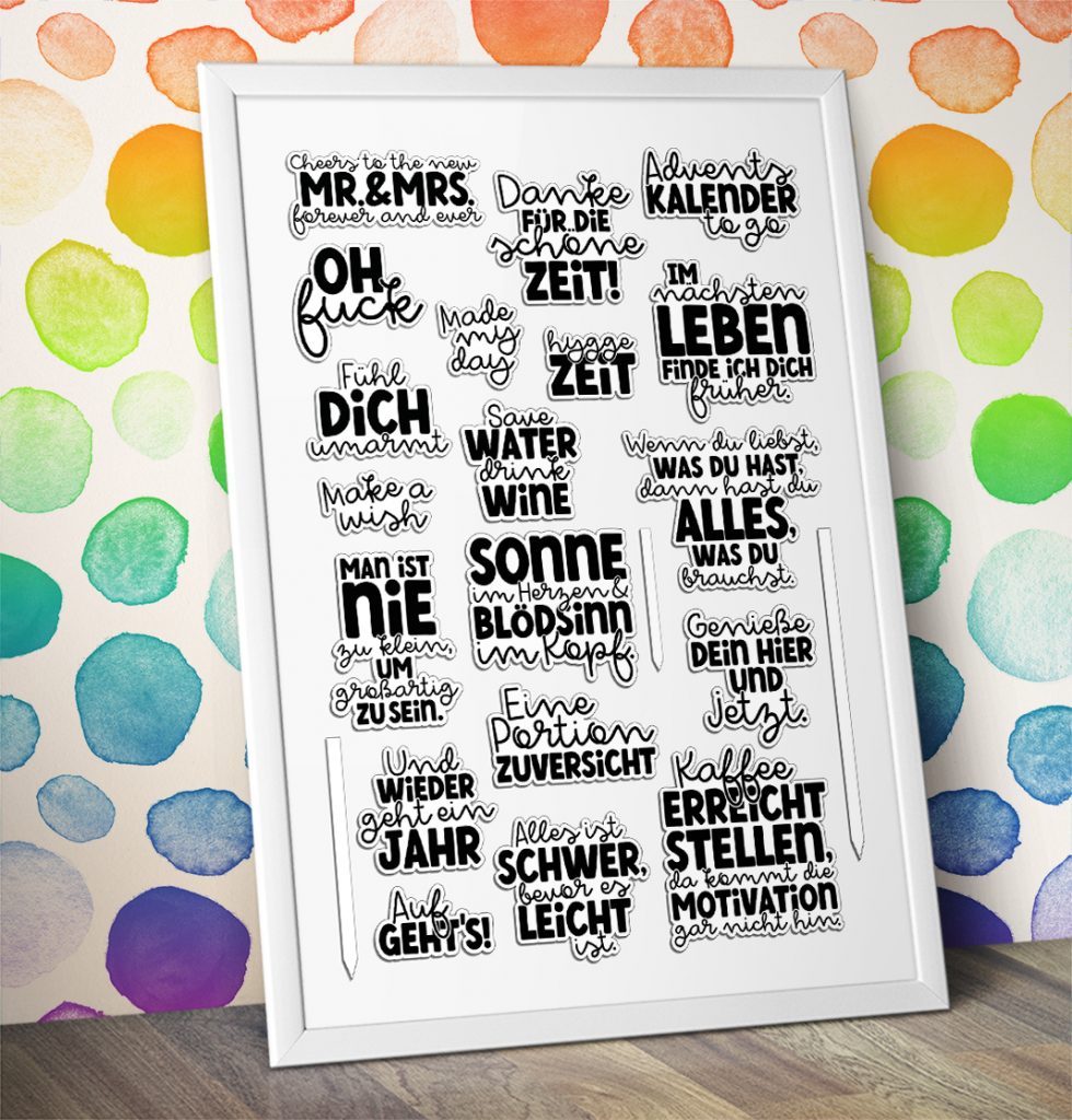 Plotterdatei "Eure Wörter zu Wasserfarben" - kleine göhr.e design