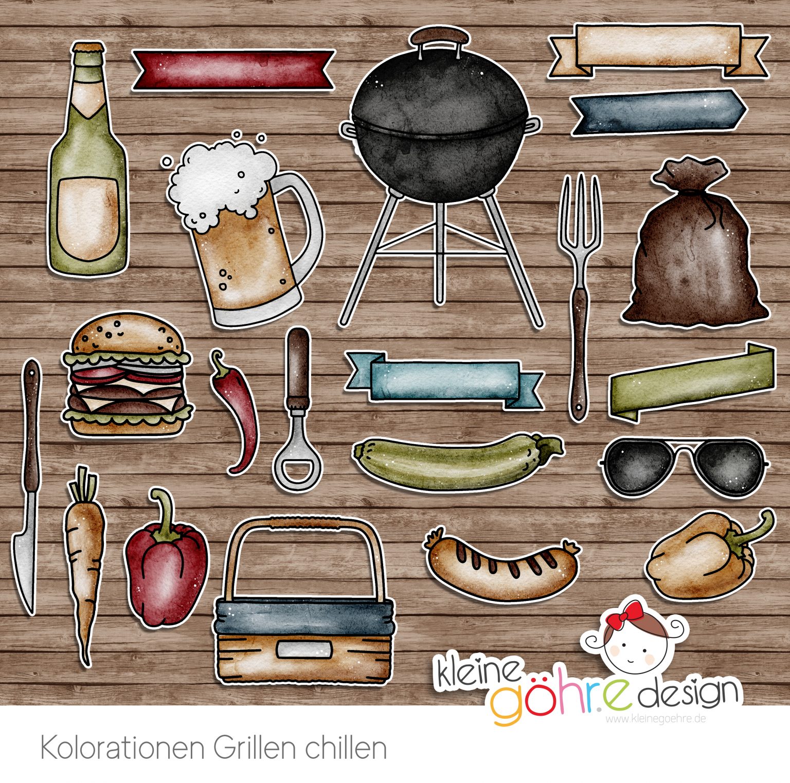 Plotterdatei "Grillen chillen" - kleine göhr.e design