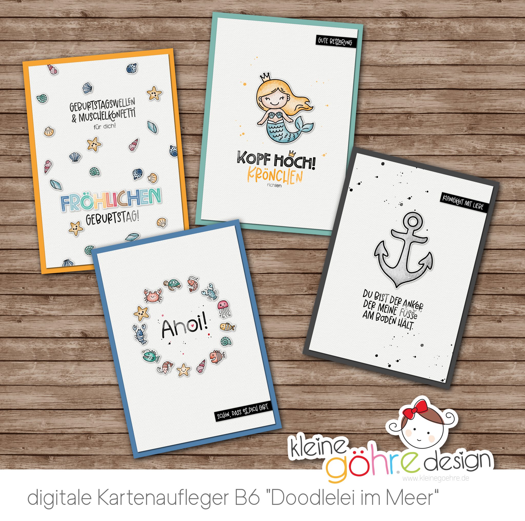 Plotterdatei "Doodlelei im Meer" - kleine göhr.e design